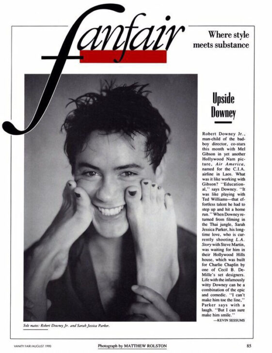 Sarah Jessica Parkers On Robert Downey Jrs Face From Feetonface Feet