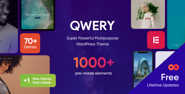 Descargar: Qwery - Tema de WordPress empresarial multipropósito + RTL - Recurso Wordpress