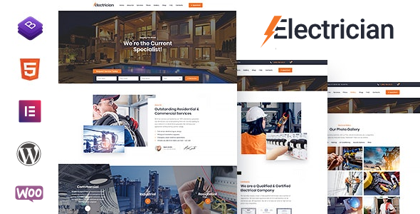 Descargar: Electricista - Tema de WordPress para servicios de ...
