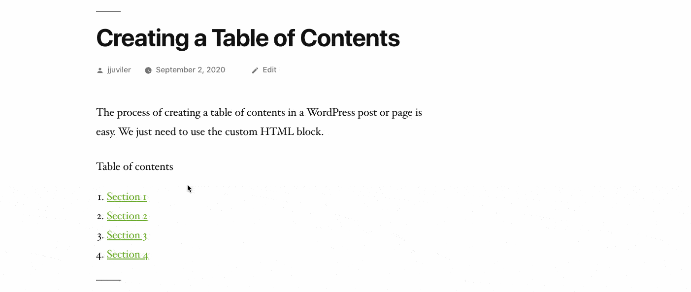 How-to-Create-a-Table-of-Contents-in-WordPress-Manually.gif - Recursos ...