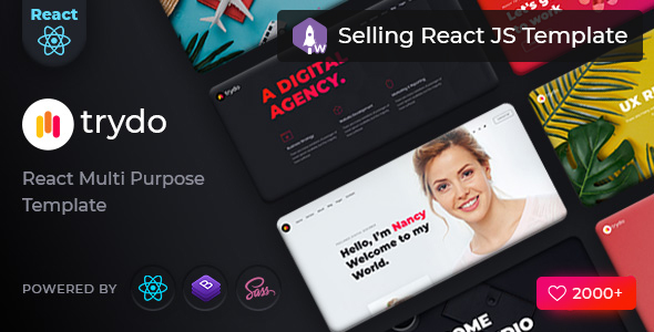 Descargar: Trydo - React Agency y React Portfolio Template - Recurso Wordpress