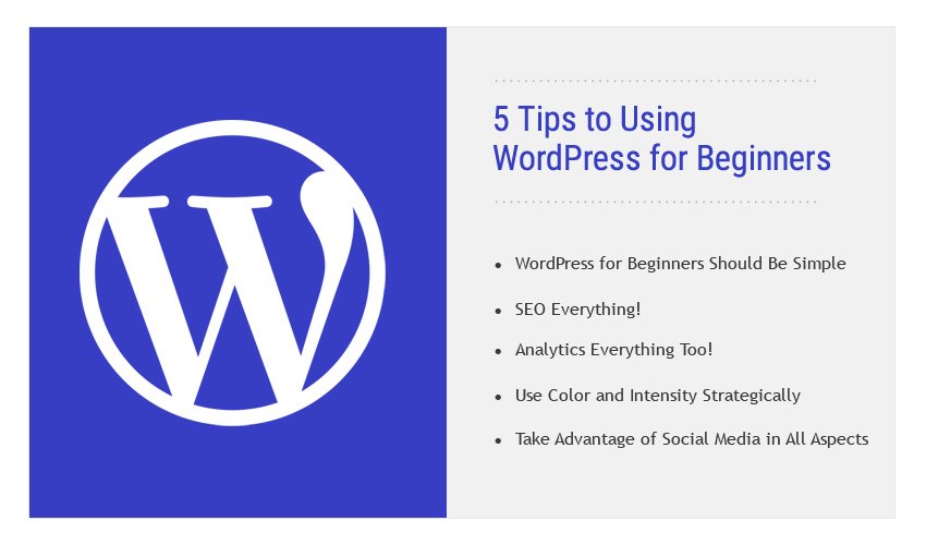 5 consejos para usar WordPress para principiantes - Recurso Wordpress