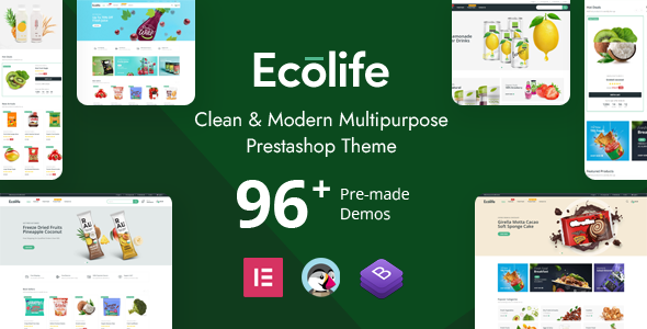 Descargar: Ecolife Elementor - Tema Multipropósito Prestashop 1.7 - Recurso Wordpress