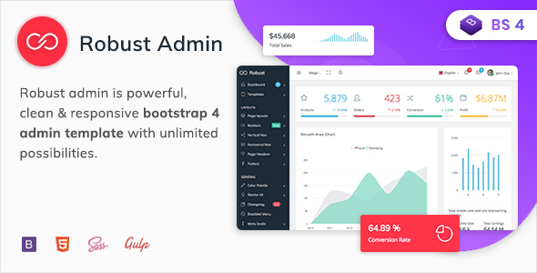Descargar: Robusto: plantilla premium de Bootstrap 4 Admin, Dashboard y ...