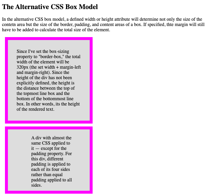 Descripción básica del modelo de caja CSS - Recurso Wordpress