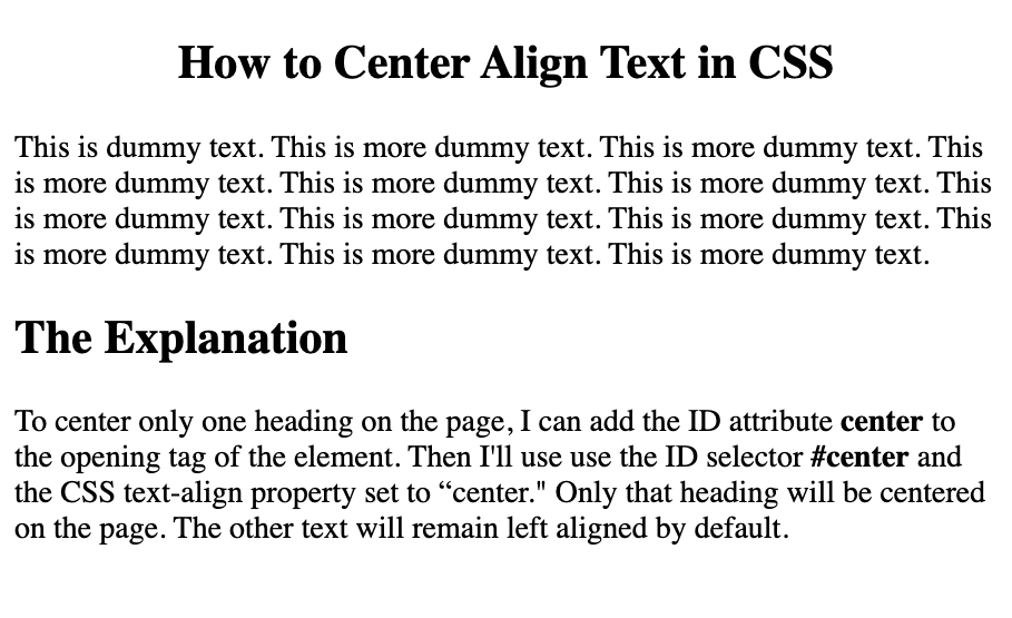 Cómo centrar texto en CSS - Recurso Wordpress Cómo centrar texto en CSS - Recurso Wordpress