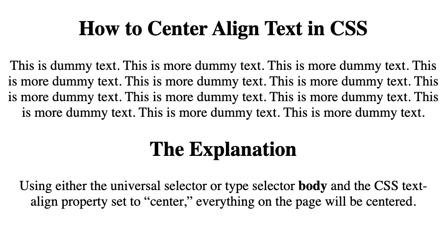 Cómo centrar texto en CSS - Recurso Wordpress