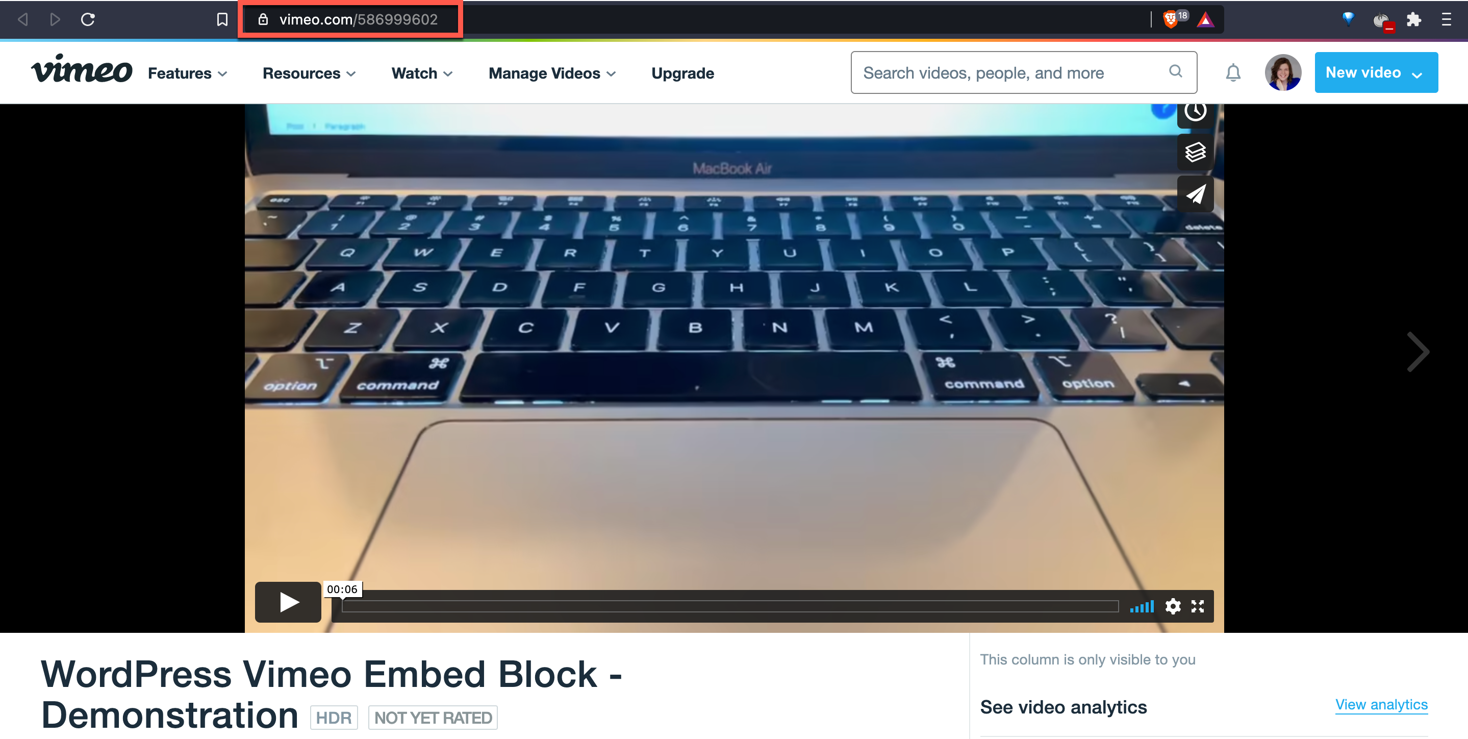 ¿Cómo usar el bloque de inserción de Vimeo WordPress? - Recurso Wordpress