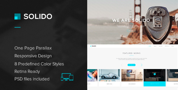 Descargar: Solido - Plantilla Responsive One Page Parallax - Recurso Wordpress
