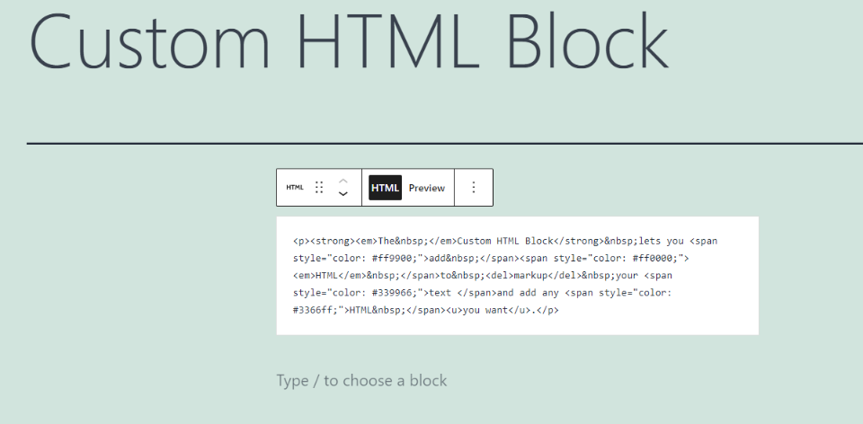 ¿Cómo usar un bloque HTML de WordPress personalizado? - Recurso Wordpress