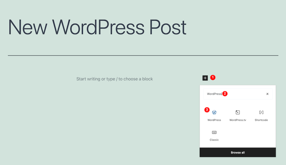 Cómo usar el bloque de inserción de WordPress - Recurso Wordpress