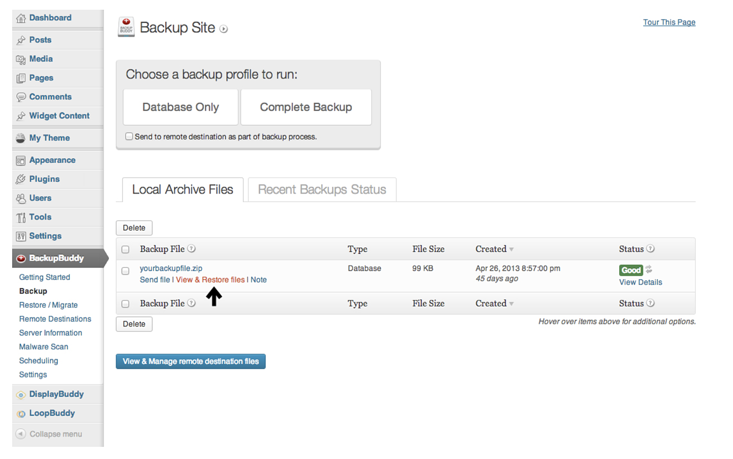 Complemento BackupBuddy de la revisión de iThemes - Recurso Wordpress
