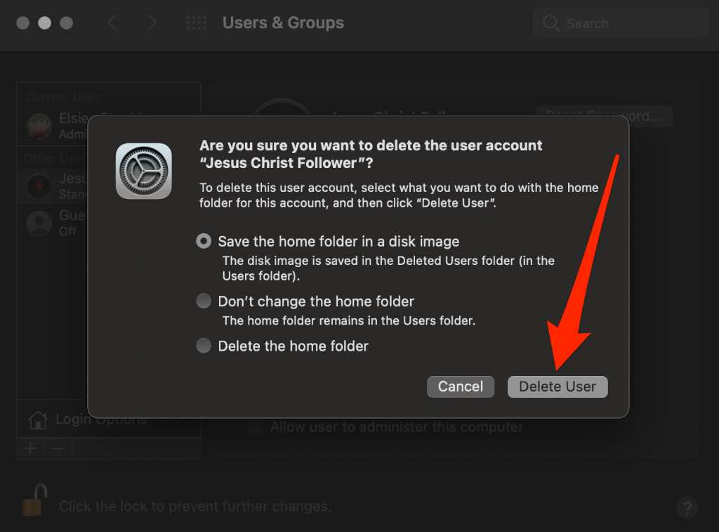 Cómo eliminar un usuario en Mac - Recurso Wordpress