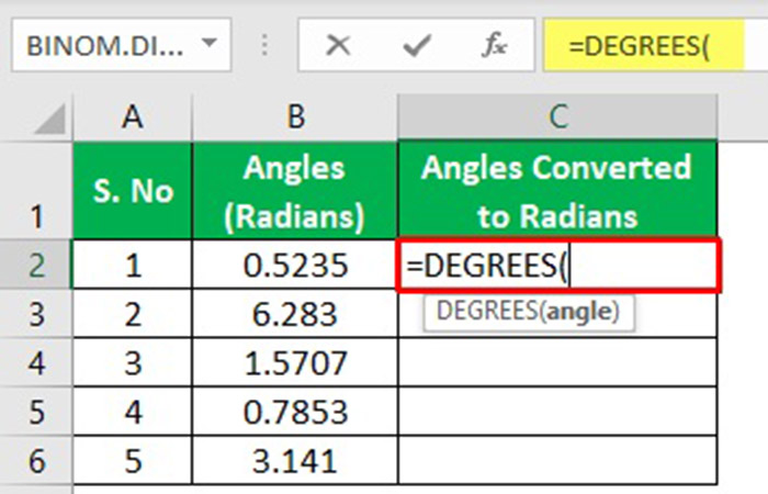 Función De Grados En Excel. Qué Es, Cómo Usarla Y 3 Ejemplos - Recurso ...