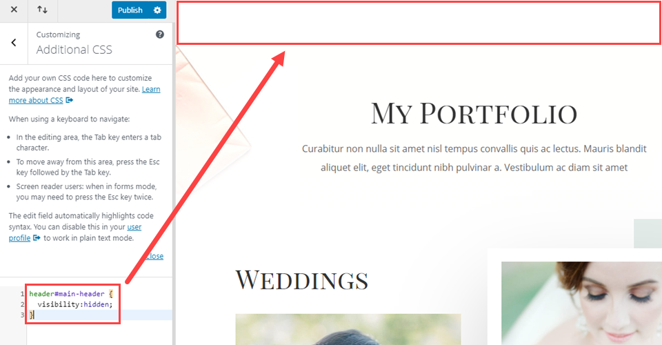 ¿Cómo ocultar elementos con CSS en tu sitio web? - Recurso Wordpress