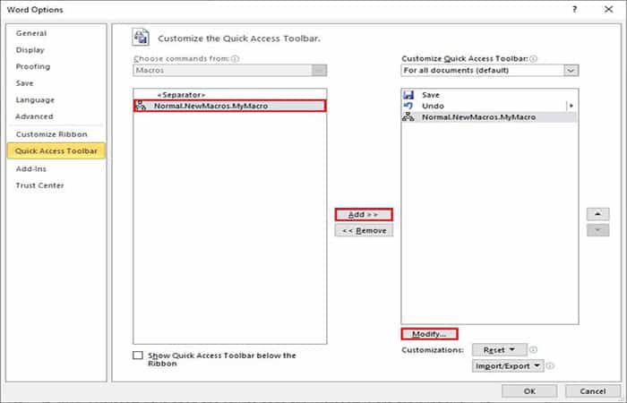 Cómo crear una macro en Word y ejecutarla. 2 métodos - Recurso Wordpress