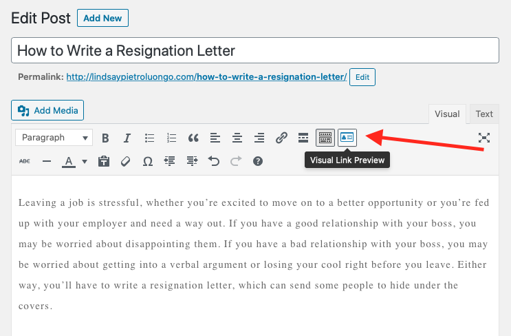 Cómo crear una vista previa de un enlace visual en WordPress - Recurso ...