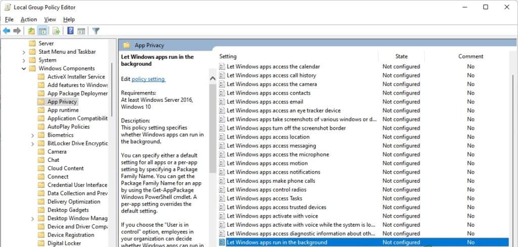 Deshabilitar aplicaciones en segundo plano en W11 - Recurso Wordpress