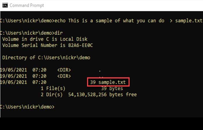 Cómo crear un archivo en el símbolo del sistema en Windows - Recurso ...