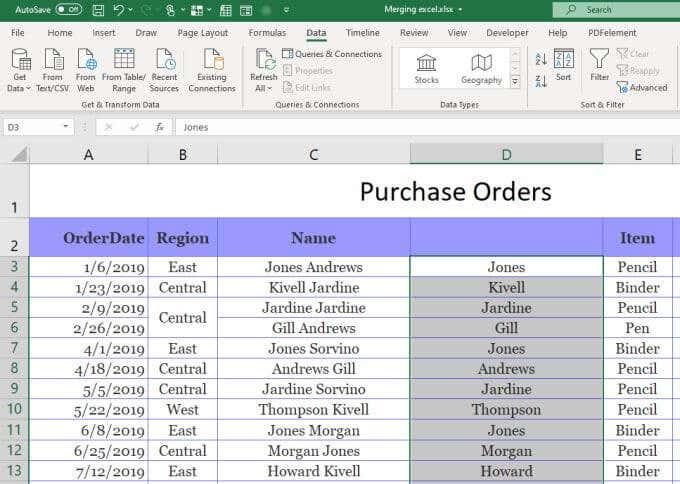 3 formas de dividir una celda en Excel - Recurso Wordpress