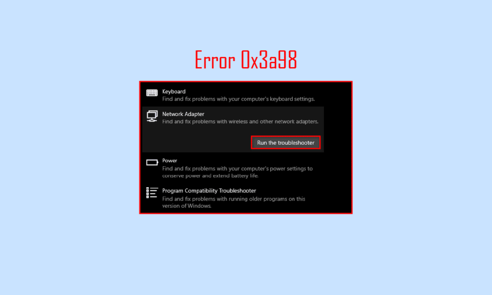 Cómo reparar el error 0x3a98 en WlanReport - Recurso Wordpress