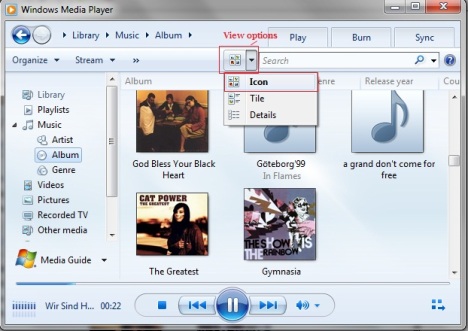Menús y vistas de Windows Media Player 12 explicados - Recurso Wordpress
