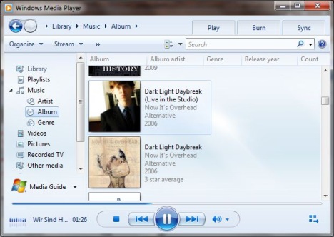Menús y vistas de Windows Media Player 12 explicados - Recurso Wordpress
