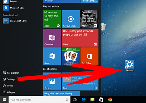 Descargue el acceso directo del escritorio a Configuración de PC ...