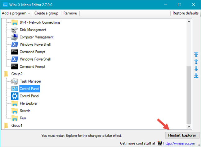 Agregue el Panel de control y el Símbolo del sistema al menú de WinX, en Windows 10 - Recurso ...