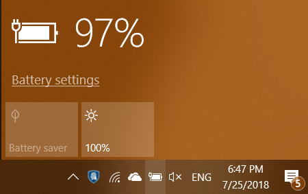 Use el control deslizante de energía de Windows 10 para ahorrar batería ...