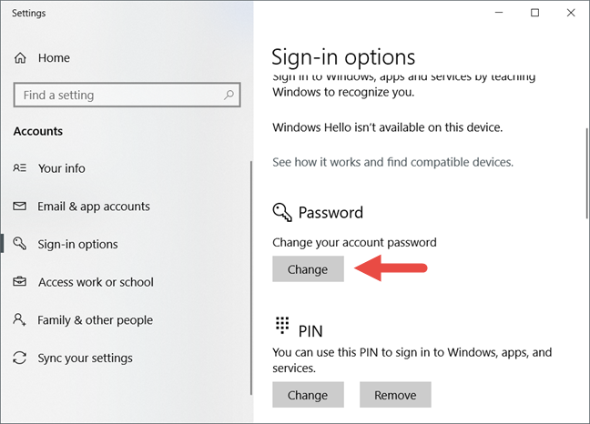 Cómo cambiar la contraseña de su cuenta de usuario en Windows 10 ...