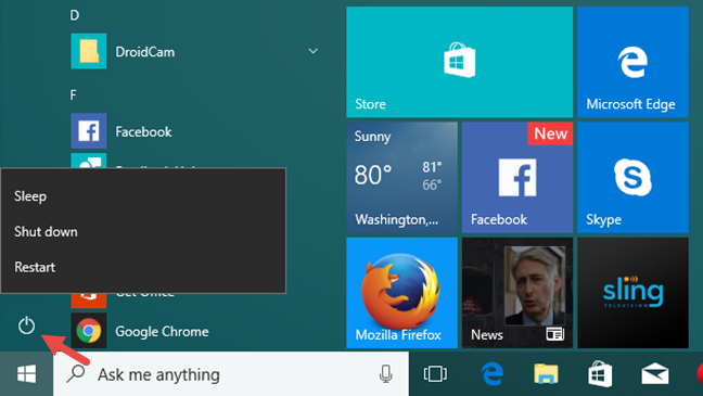 Cómo cambiar lo que hace el botón de encendido o apagado cuando lo ...
