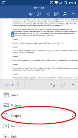 Cómo agregar y editar imágenes y formas, en Microsoft Word para Android - Recurso Wordpress