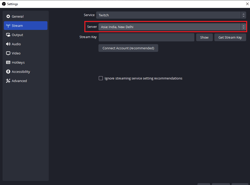 Arreglar el error de OBS no se pudo conectar al servidor - Recurso Wordpress