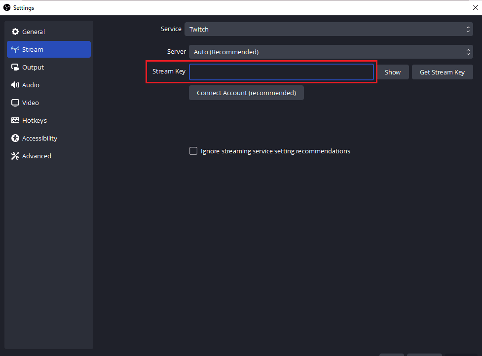 Arreglar el error de OBS no se pudo conectar al servidor - Recurso Wordpress