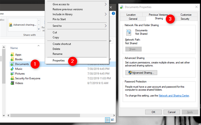 Cómo usar el uso compartido avanzado de Windows para compartir carpetas ...
