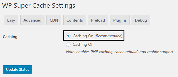 Cómo usar WP Super Cache en el blog de WordPress - Recurso Wordpress