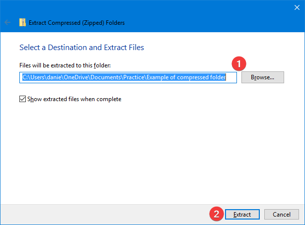 Cómo descomprimir un archivo en Windows (usando herramientas integradas ...