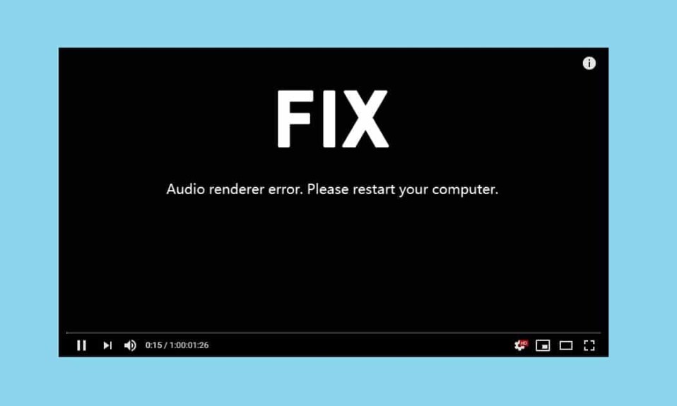 Solución: 'Error del procesador de audio: reinicie su computadora ...