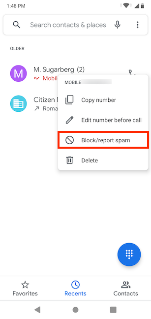 Cómo bloquear un número en Android - Recurso Wordpress