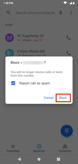 Cómo bloquear un número en Android - Recurso Wordpress