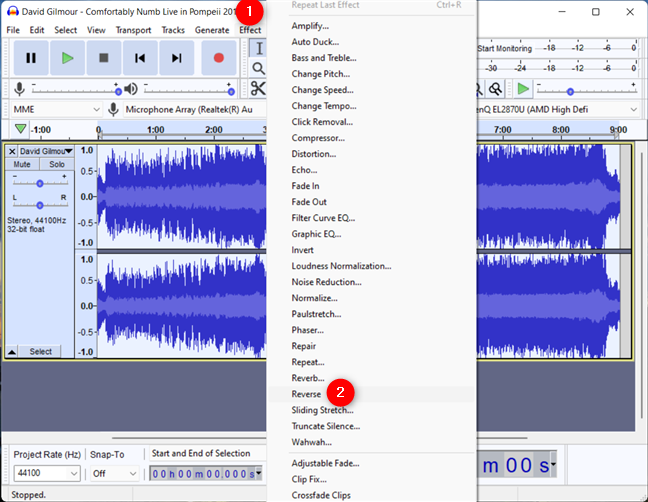 Cómo usar Audacity para invertir audio en Windows - Recurso Wordpress