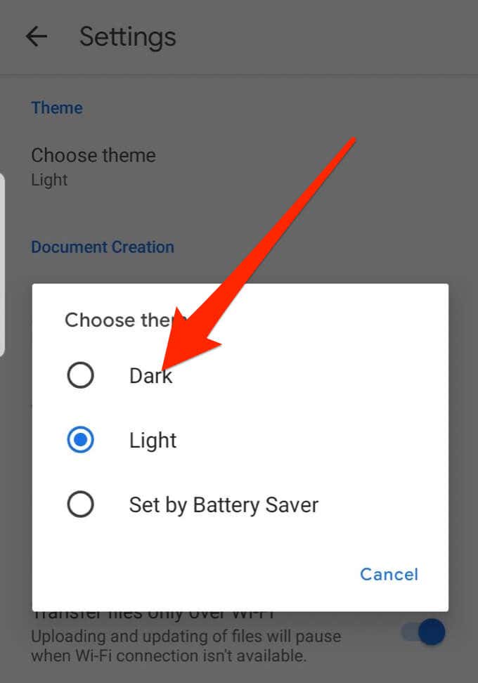 C mo Usar Google Docs En Modo Oscuro Recurso Wordpress