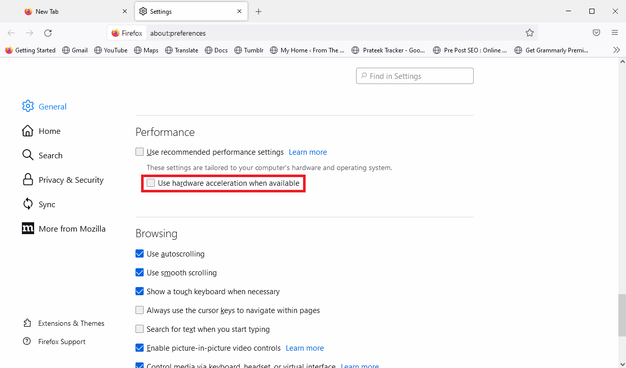 Reparar el contenedor de complementos para Firefox no funciona - Recurso Wordpress