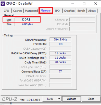 Compruebe si su tipo de RAM es DDR3 o DDR4 en Windows 10 - Recurso Wordpress