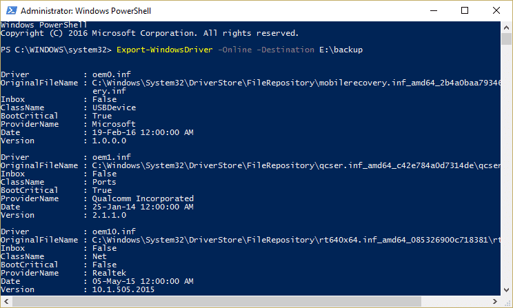 Cómo exportar controladores usando PowerShell - Recurso Wordpress