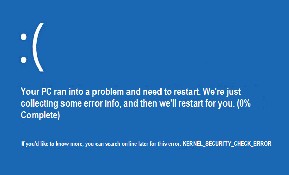 Solucione la falla de verificación de seguridad del kernel (KERNEL ...