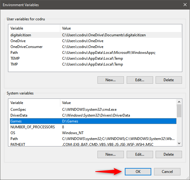 Cómo crear variables de usuario y variables de entorno del sistema en Windows 10 - Recurso Wordpress