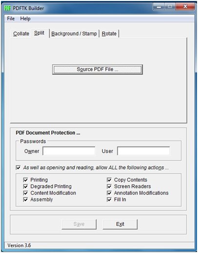 PDFTK Builder es un software gratuito para modificar y dividir archivos y documentos PDF ...