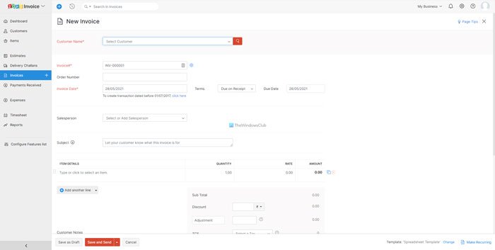 El mejor creador y generador de facturas en línea gratuito para generar ...